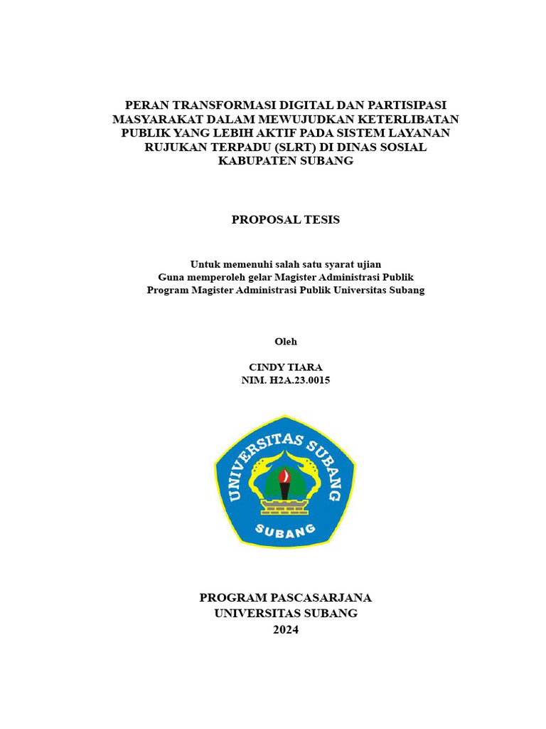 Transformasi Digital SLRT Subang | PDF