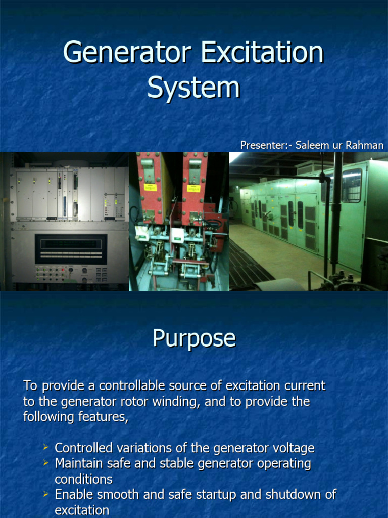 Generator Excitation System Pdf Electric Generator Transformer