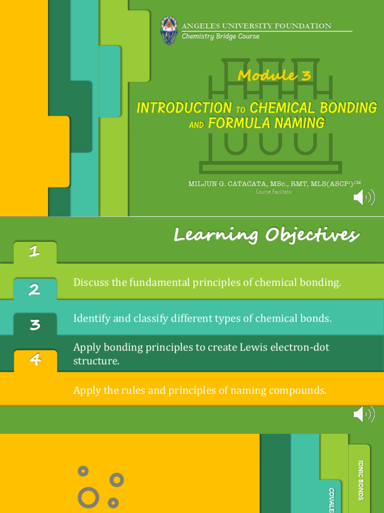 Introduction To Chemical Bonding and Formula Naming Handout | PDF ...