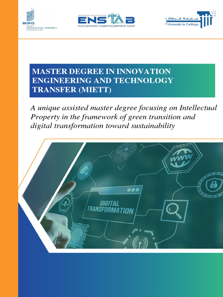 Brochure Mastère 2I2T-EnSTAB - 2024 - 2025 | PDF | World Intellectual ...