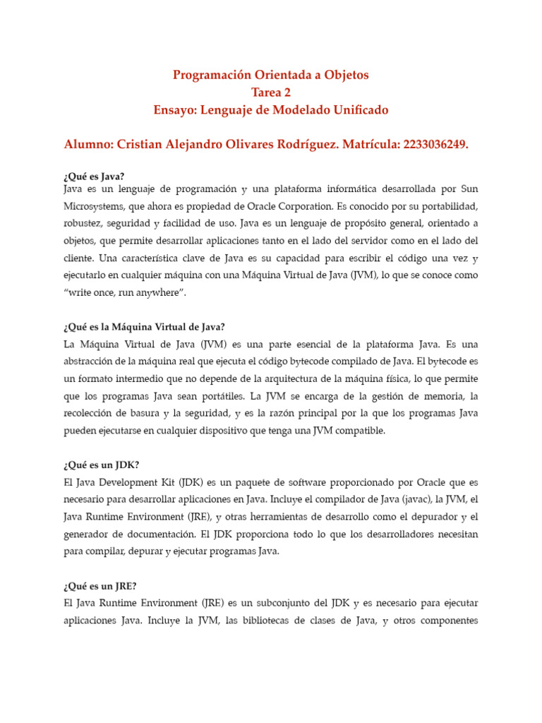 Guía Completa de Java y su Ecosistema | PDF | Java (lenguaje de programación) | máquina virtual ...