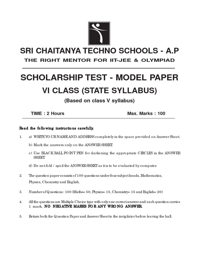 Sri Chaitanya Techno Schools Ap The Right Mentor For Iit Jee Amp ...