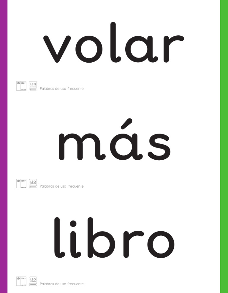 L1 Palabras Uso Frecuente | PDF