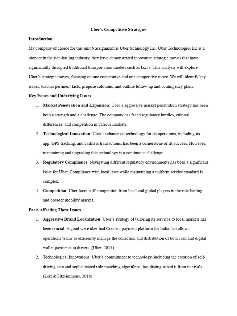 Uber's Strategic Alliances and Growth | PDF | Toyota | Strategic Management