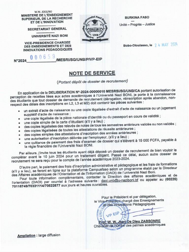 3 Notes de Service | PDF