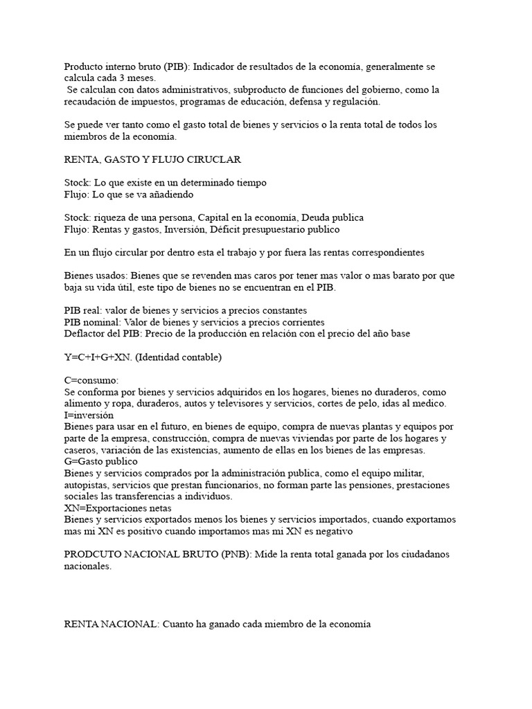 Resumen Macro | PDF | Producto Interno Bruto | Desempleo