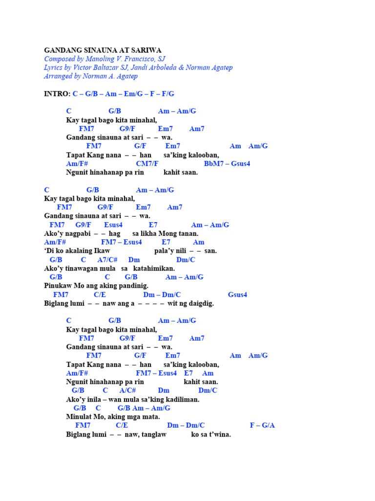 Gandang Sinauna at Sariwa | PDF