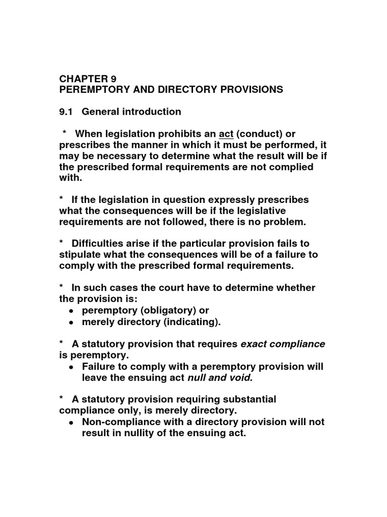 Peremptory and Directory | PDF | Statutory Interpretation | Justice