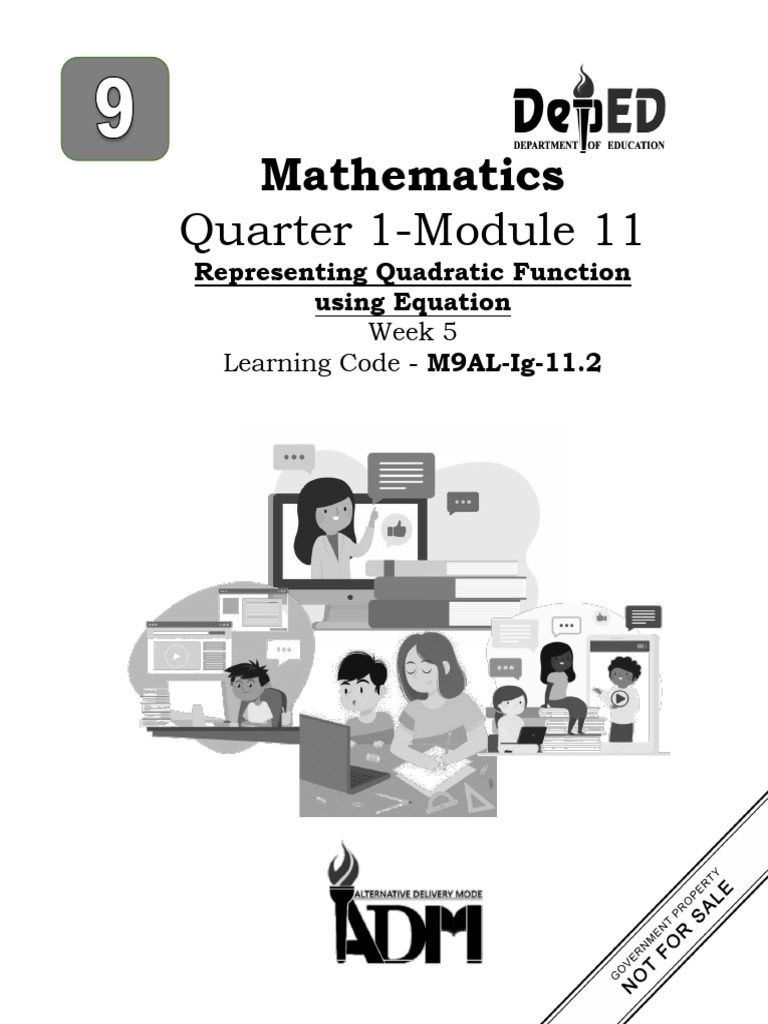 Math-9 Q1 Mod11 | PDF | Quadratic Equation | Function (Mathematics)