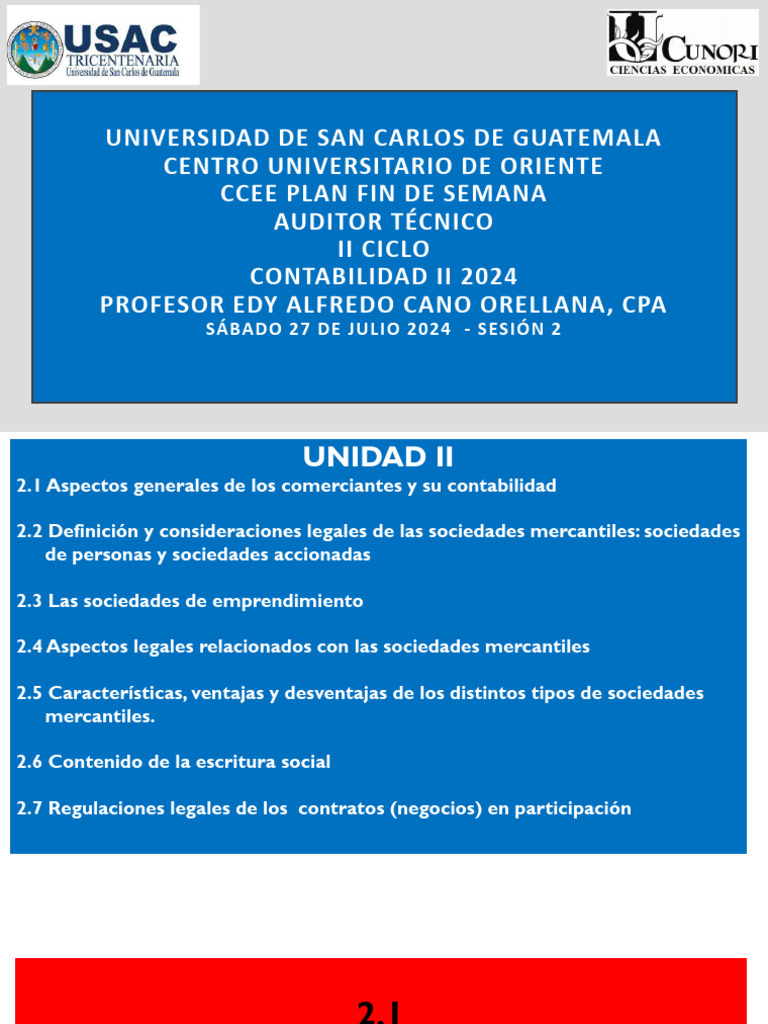 2 Contab II 27 07 2024 | PDF | Propiedad | Sociedad de responsabilidad limitada