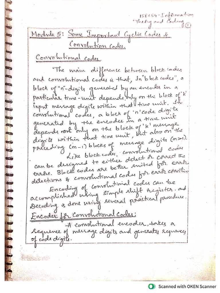 DC Module 5 Convolution Code | PDF