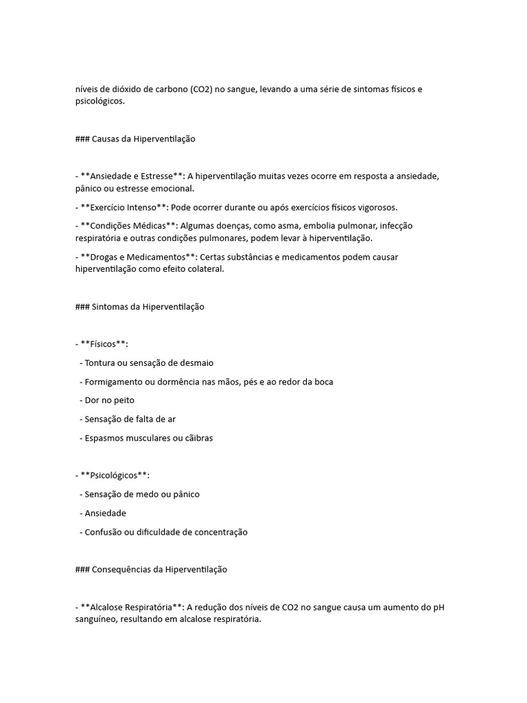 Hiperventilar o Que É Como Prevenir | PDF | Transtorno de pânico ...