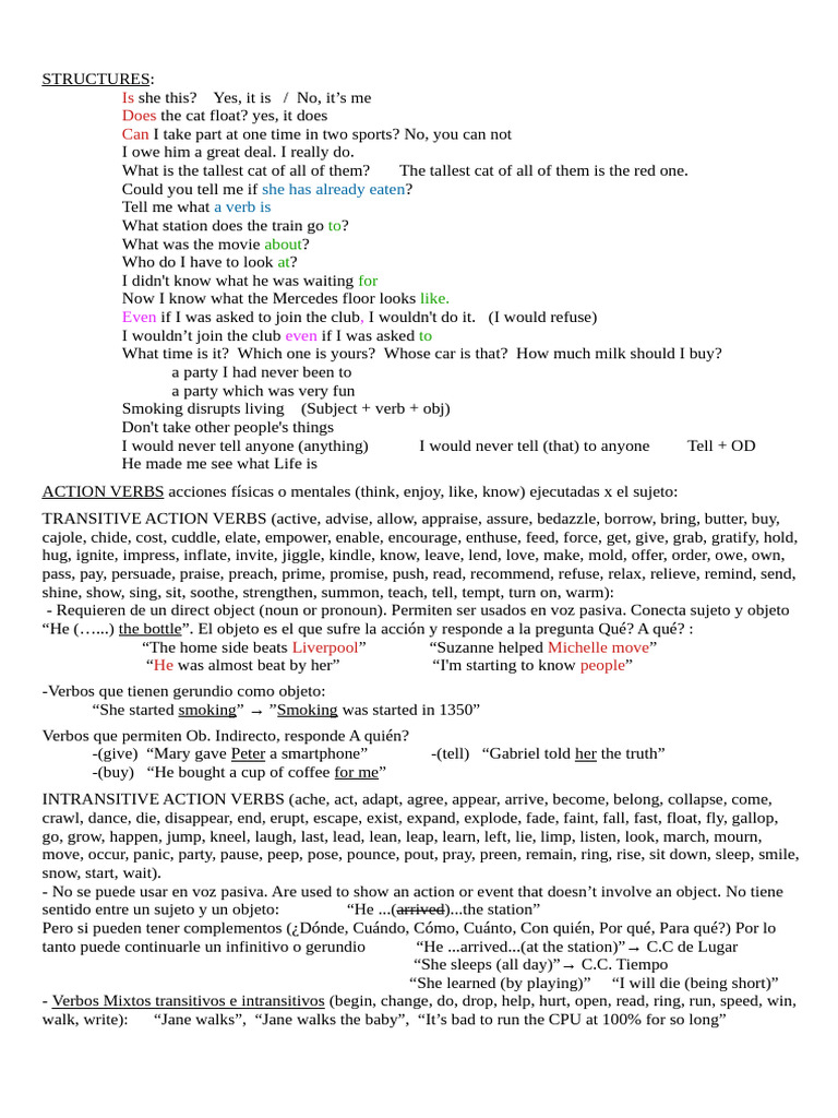 Language Unit 2 STRUCTURES | PDF | Adjective | Grammar