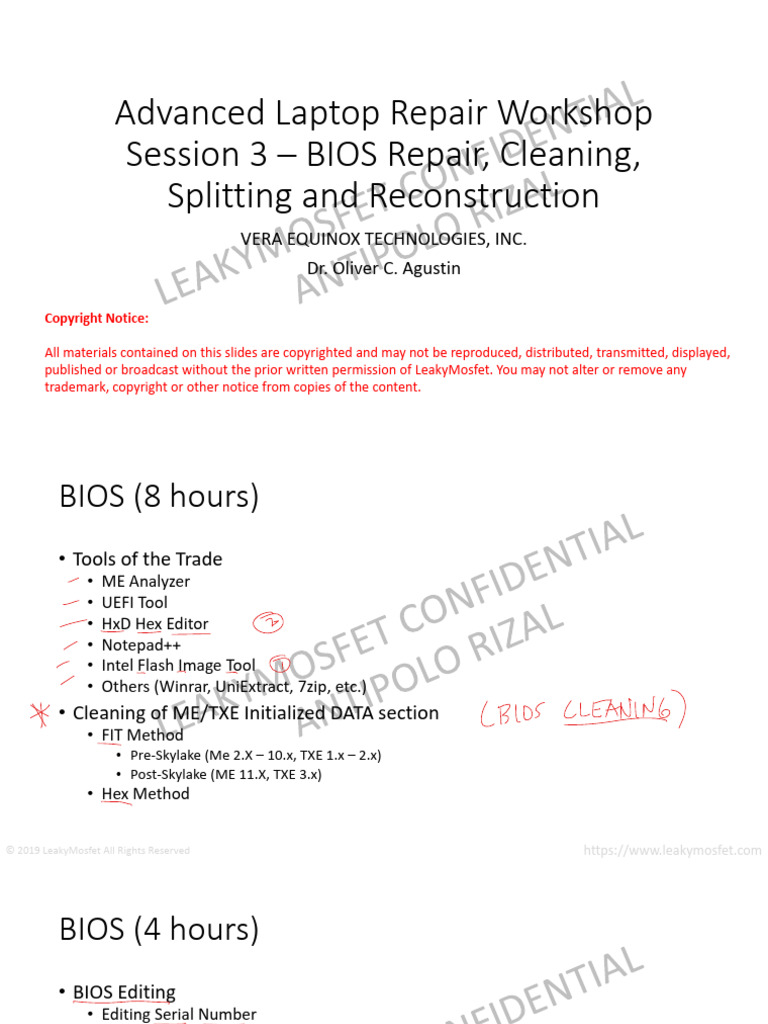 Laptop Repair Topics Part3 | PDF | Bios | Computer File