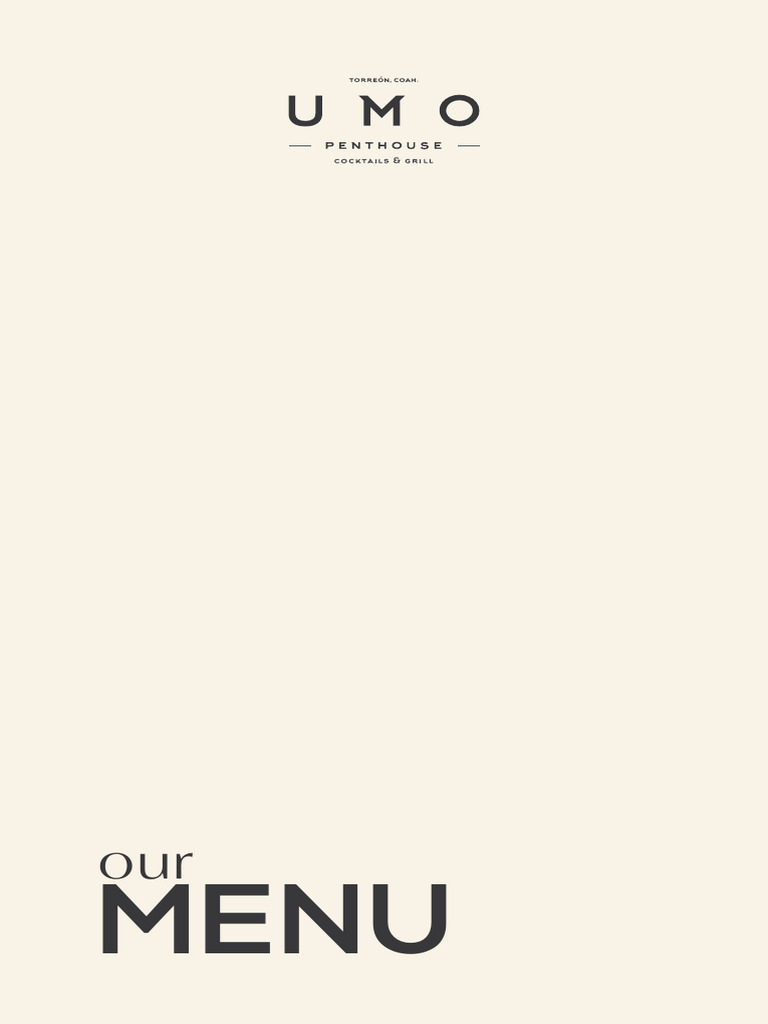 Menu UMO Penthouse Alimentos | PDF