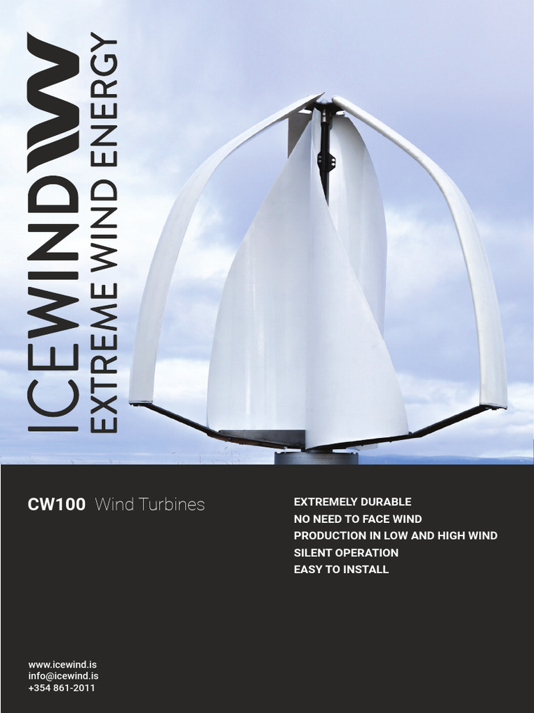 cw-100-Icewind-wind-turbine | PDF | Off The Grid | Wind Turbine