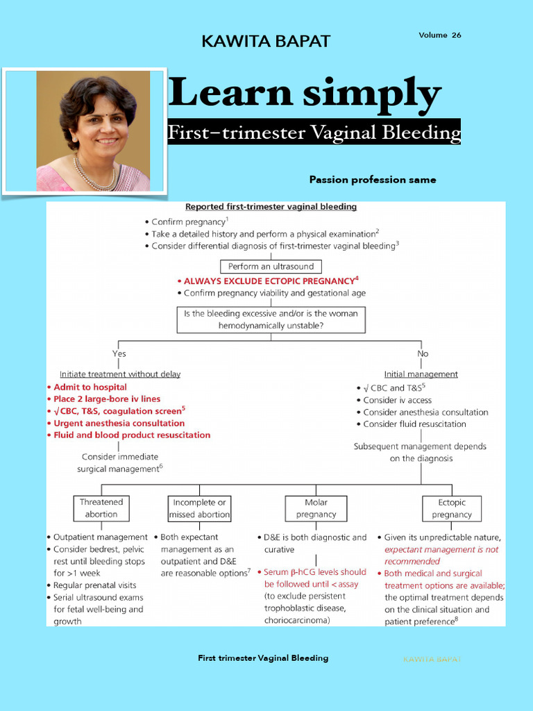 First Trimester Vaginal Bleeding Learn Simply | PDF | Miscarriage | Causes Of Death