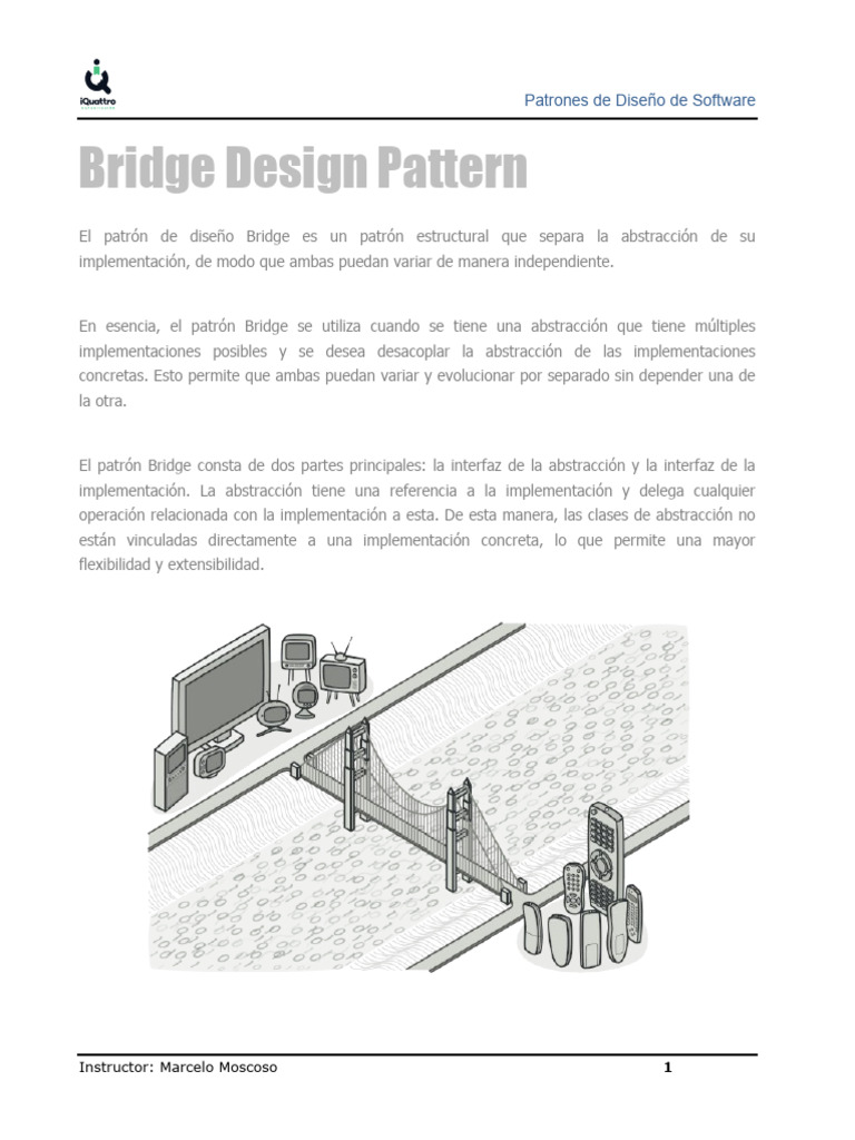 Patrones Disenio Bridge | PDF | Abstracción | Java (lenguaje de programación)