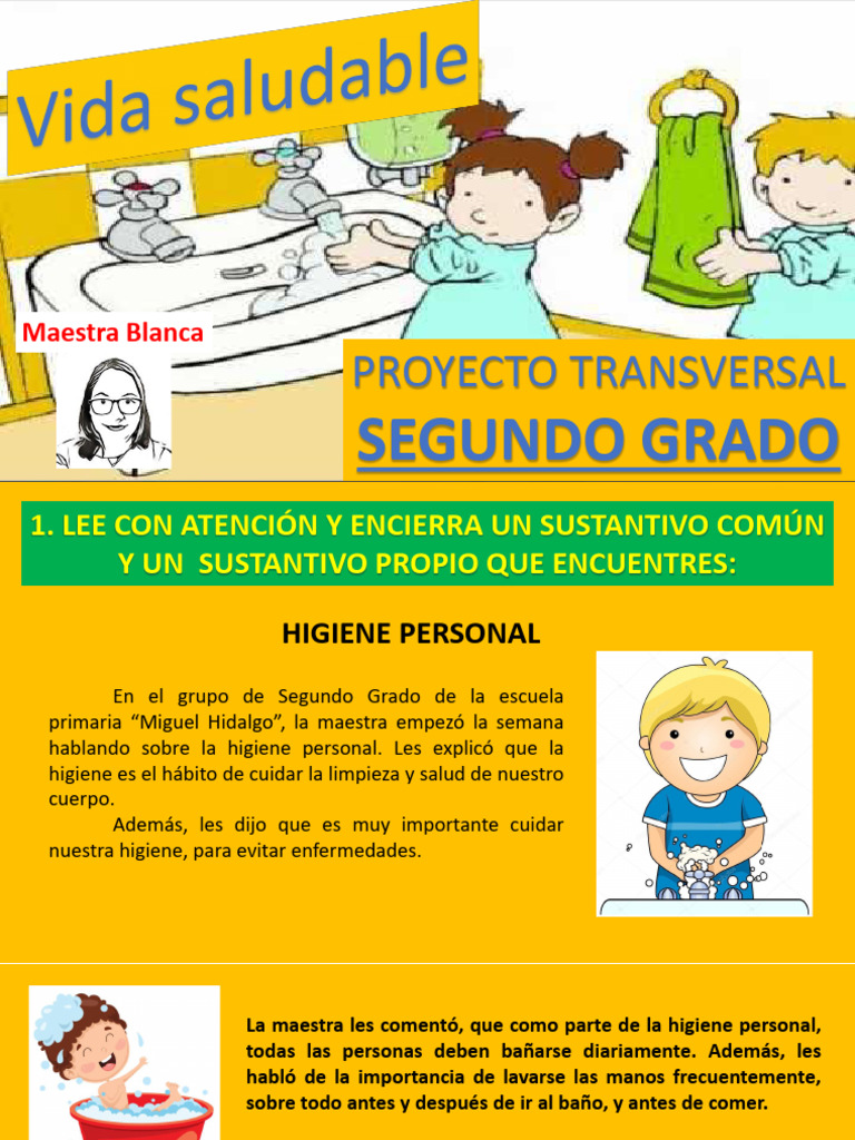 Vida Saludable. Proyecto Transversal Segundo Grao | PDF | Higiene