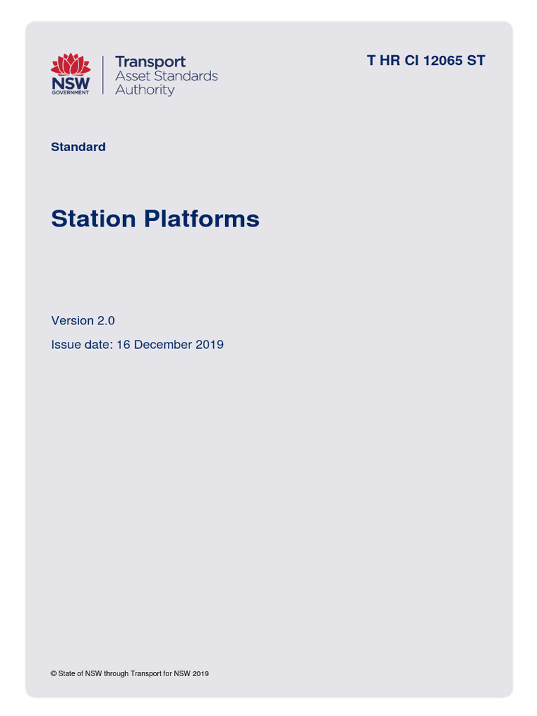 TS 02400 0.00 Station Platforms | PDF | Rail Transport | Infrastructure