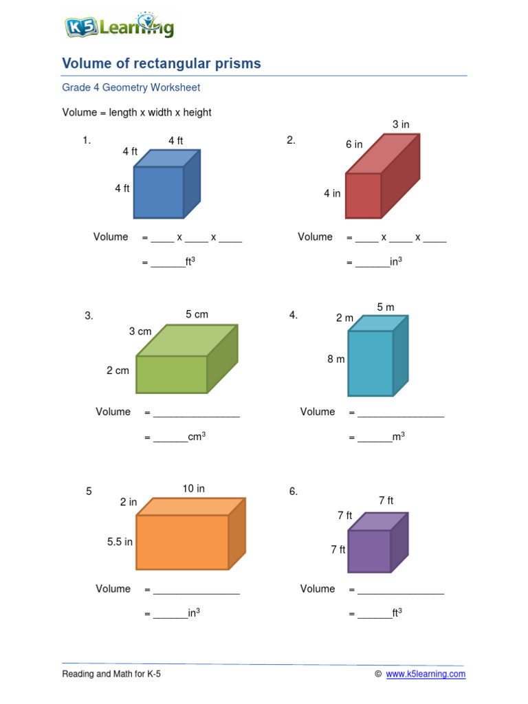 Grade 4 Geometry Rectangular Prism | PDF