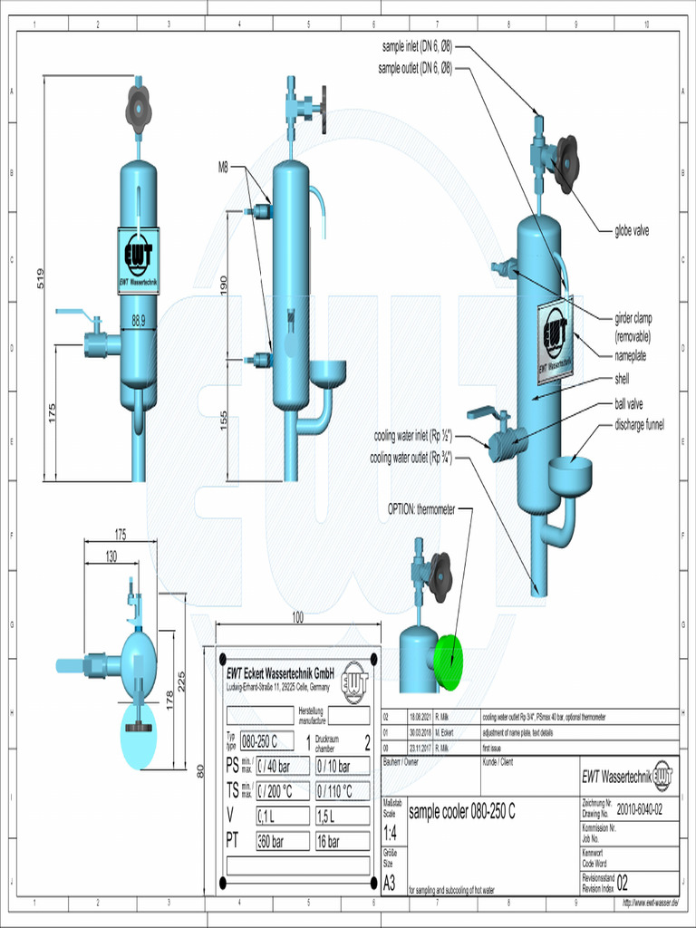 Drawing Sample Cooler 080 250 C | PDF
