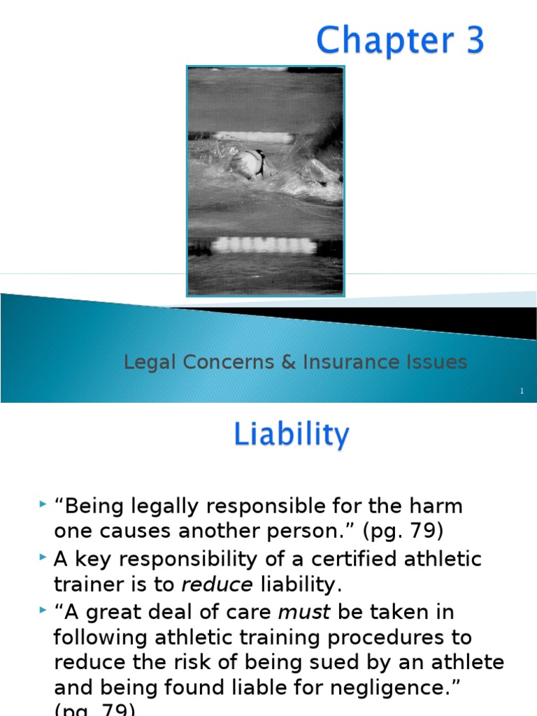 Legal and Insurance Issues for Athletic Trainers | PDF | Health ...