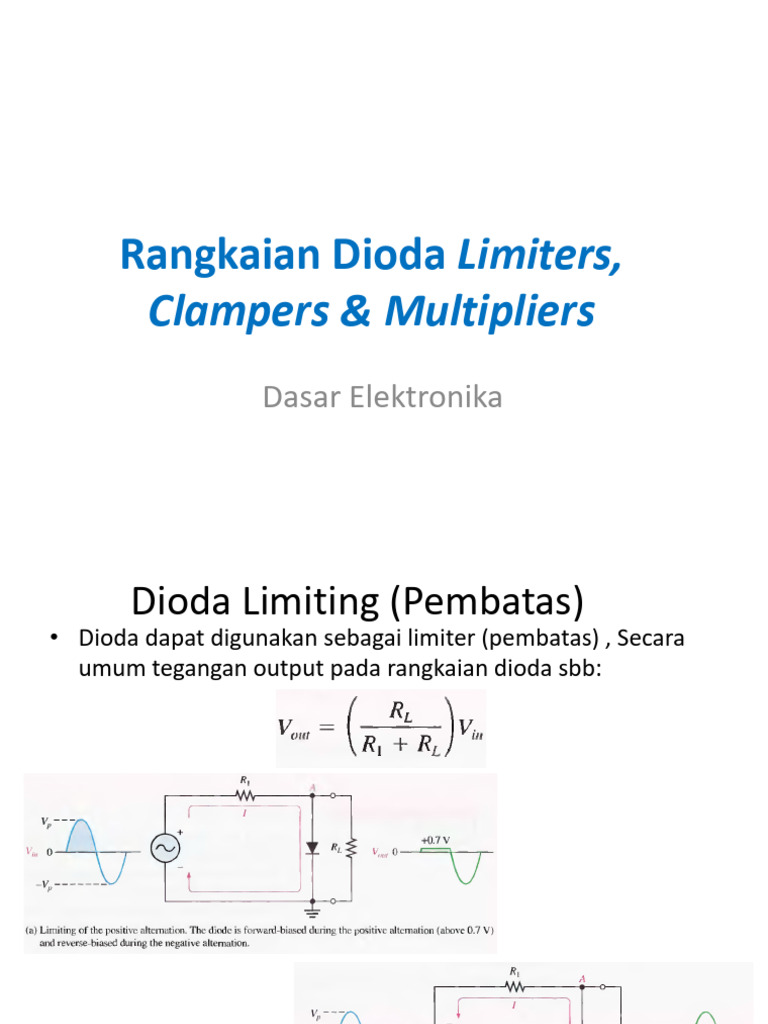 Dioda Clipper Clamper Multiplier 2023 | PDF | Metode & Bahan Ajar | Teknologi & Rekayasa