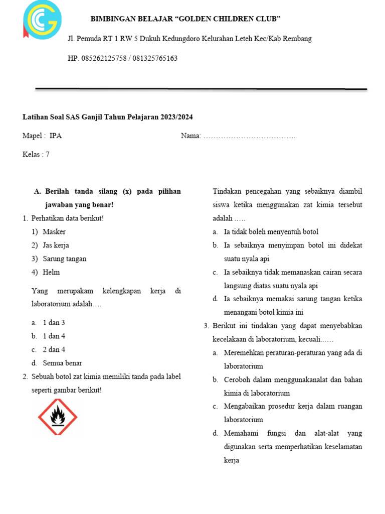 Soal Sas Ipa Kelas Vii | PDF