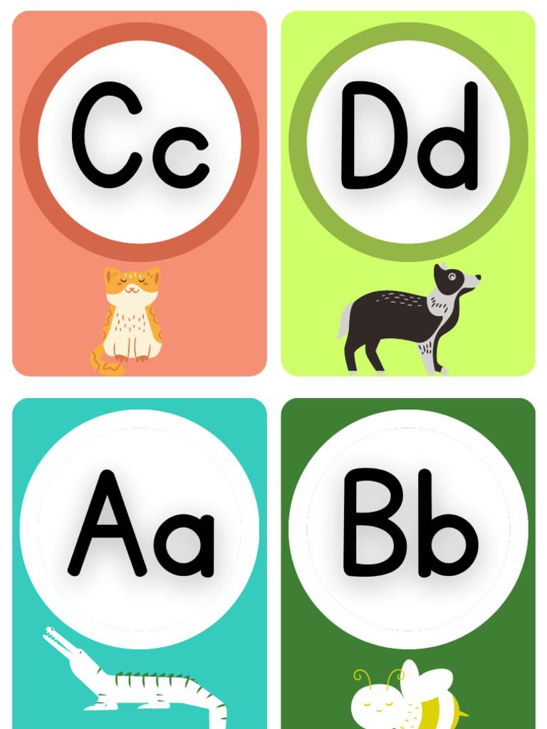 Animal Alphabet Flashcards | PDF