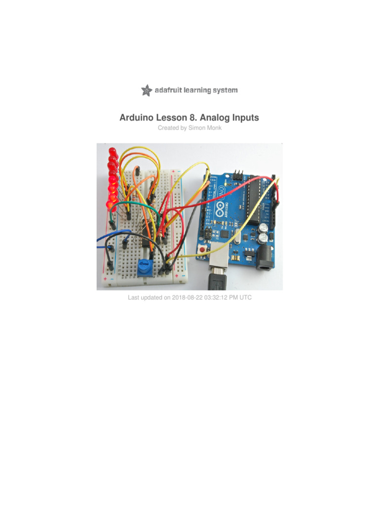 Adafruit Arduino Lesson 8 Analog Inputs Pdf Arduino Electrical 5803
