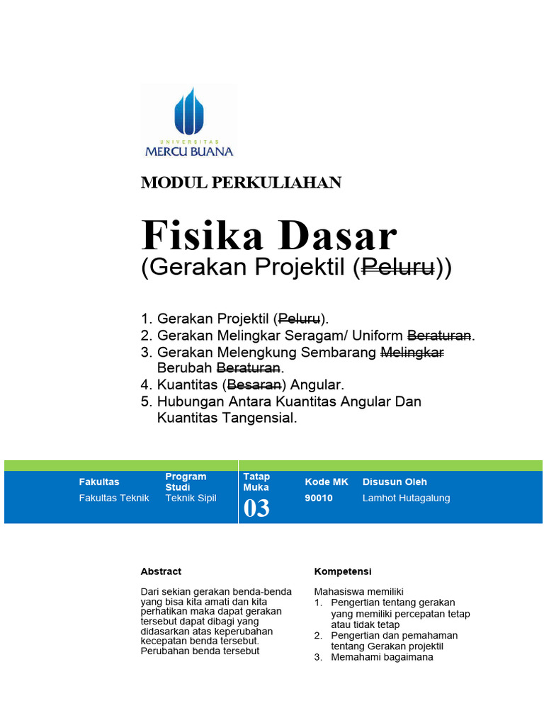 Modul Fisika Dasar [TM3] | PDF