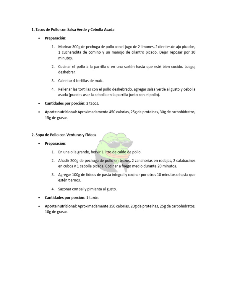 Recetas Rana Fit | PDF | Sopa de pollo | Cilantro