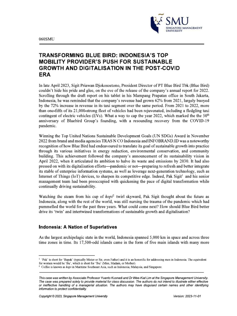 Case Study Blue Bird | PDF