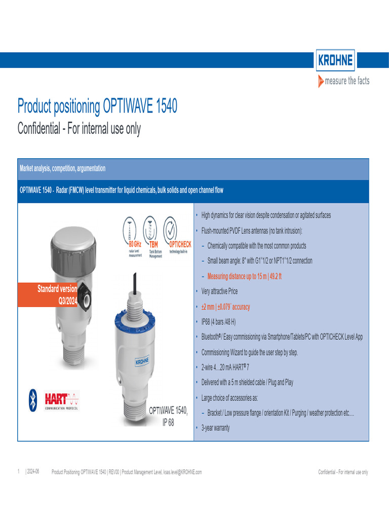 Product Positioning - OPTIWAVE 1540 - 06-06-2024 - English | PDF | Electronics | Electrical ...