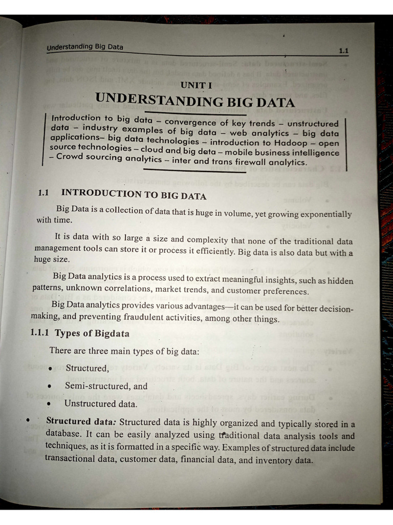 Big Data Unit1 | PDF