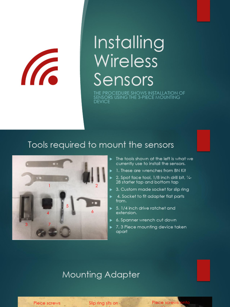 Installing Wireless Sensors | PDF | Equipment | Manufactured Goods