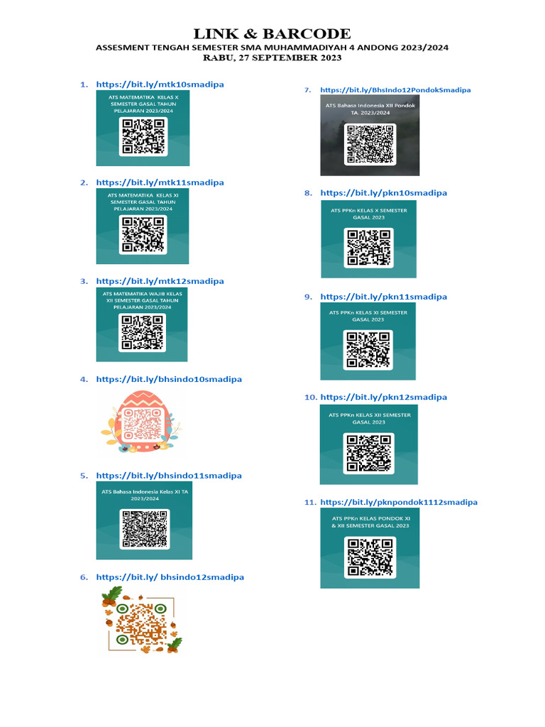 LINK BARCODE ATS 2023 Rabu | PDF | Business