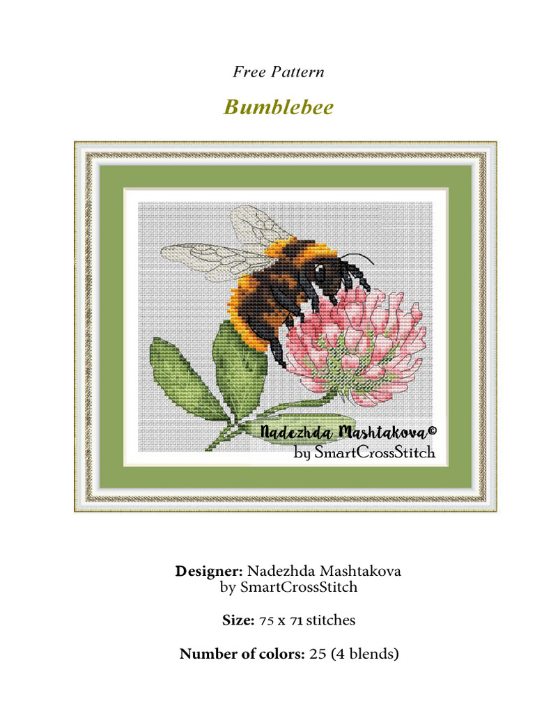 SmartCrossStitch Bumblebee | PDF