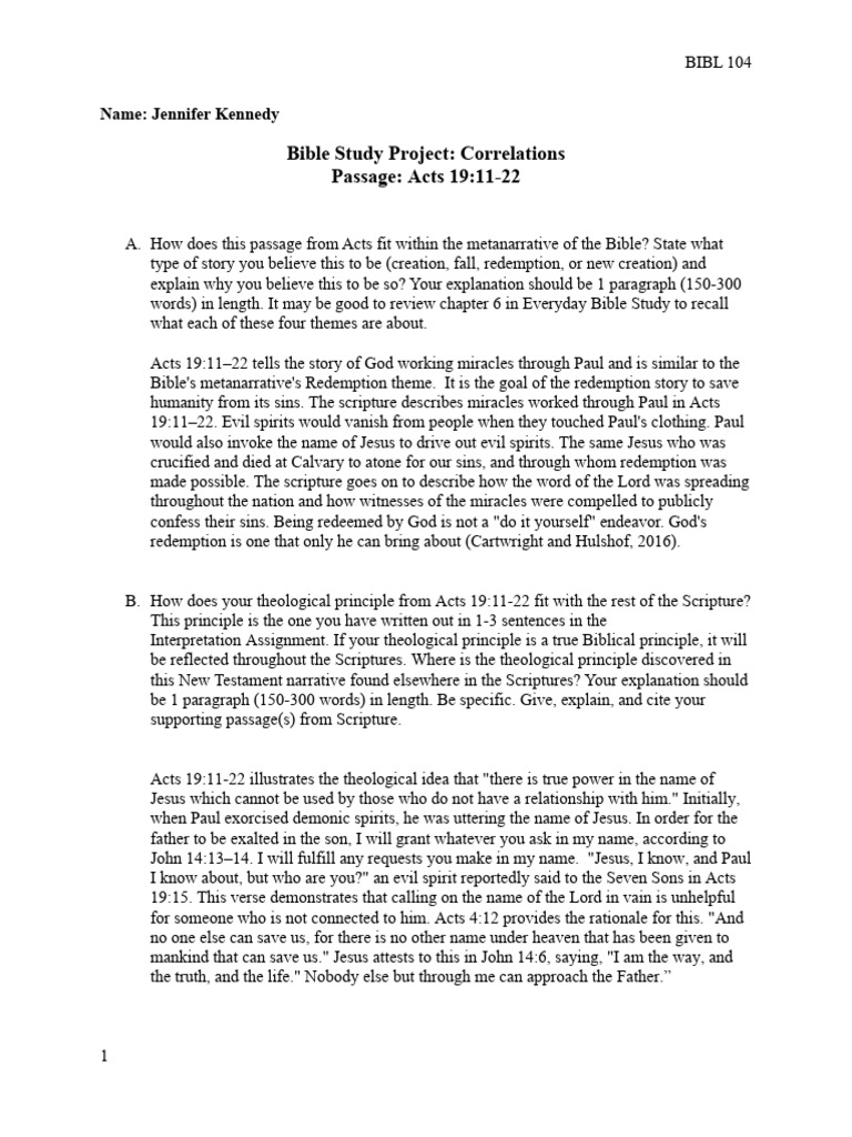 Acts 19:11-22 Theological Insights | PDF | Bible | Acts Of The Apostles