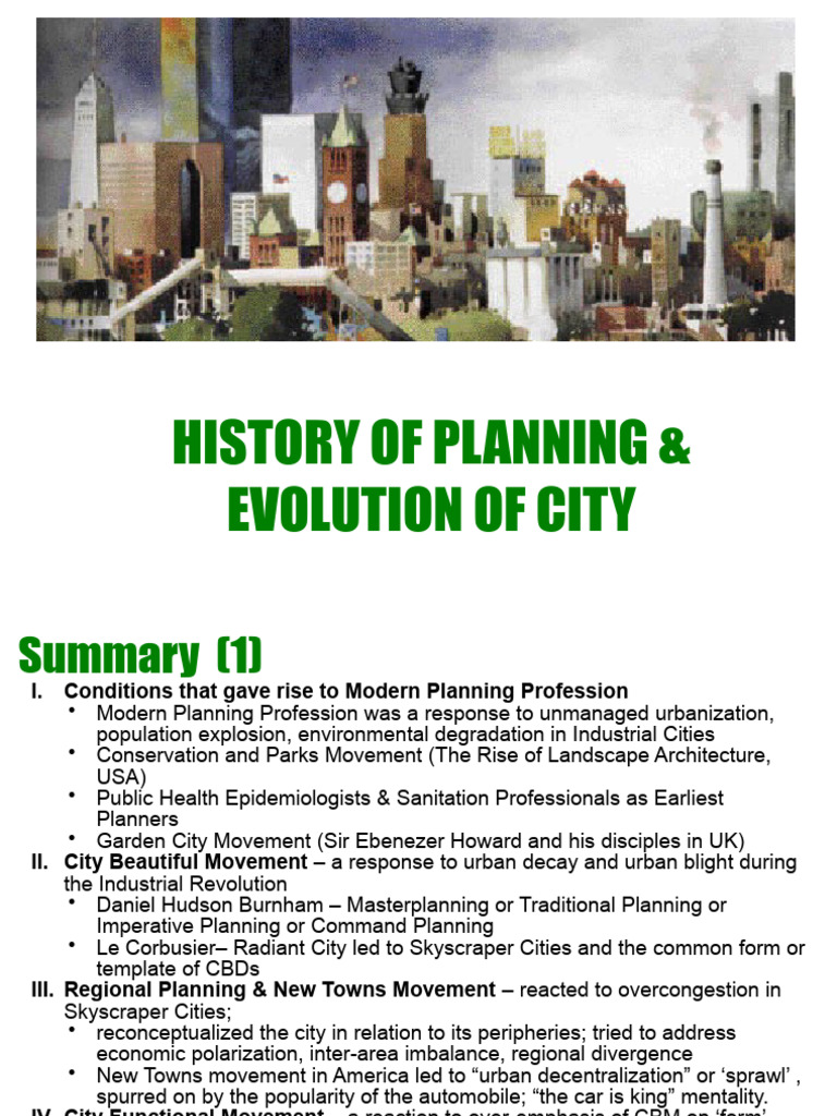 History of Planning 3 | PDF | Urban Planning | Urbanization