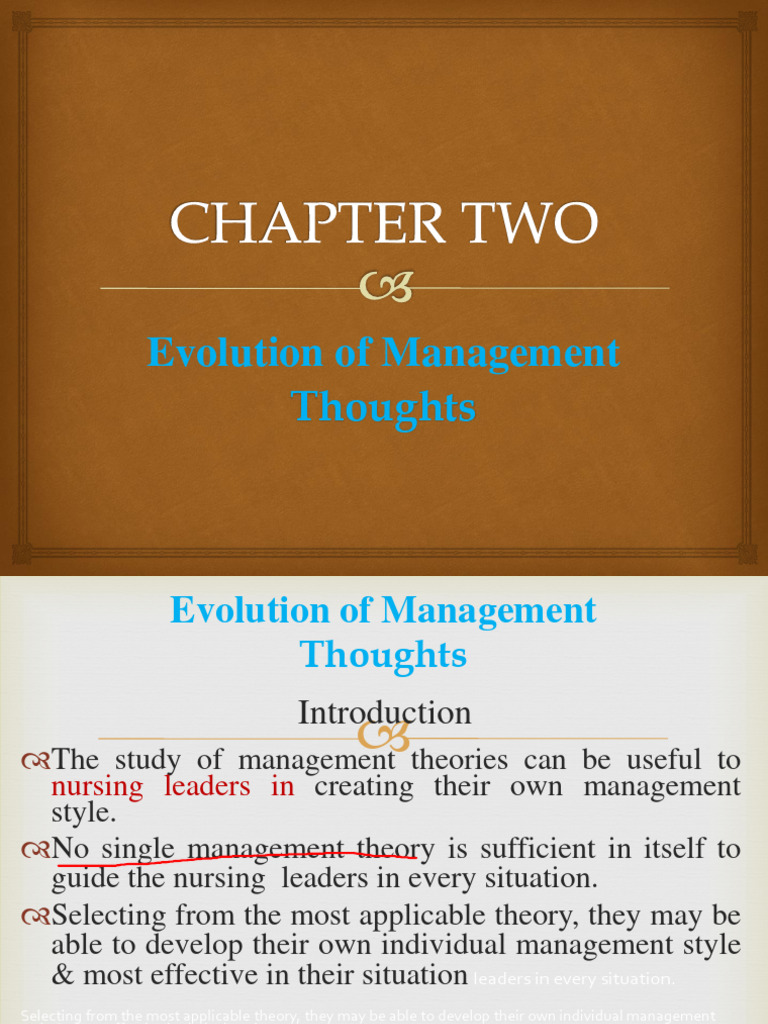 Introduction To Management - Chapter Two | PDF | System | Business