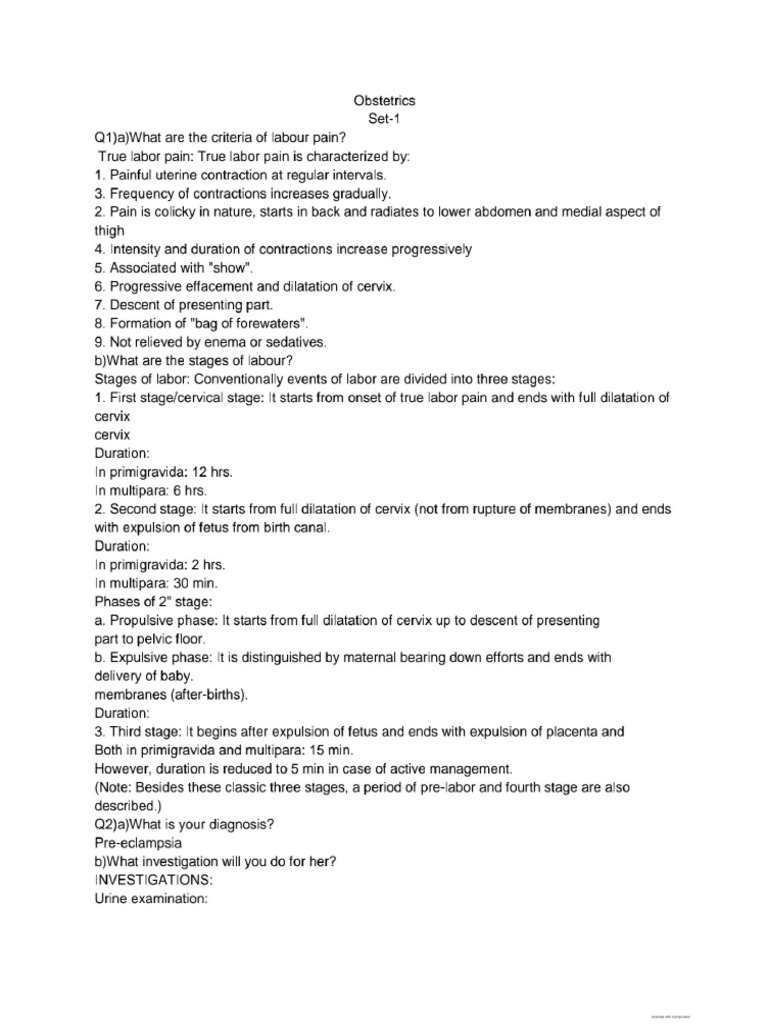 Obstetric Card Solve Final | PDF