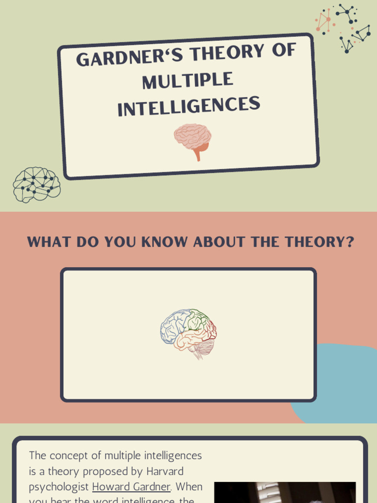 Gardner's Theory of Multiple Intelligences | PDF | Intelligence ...