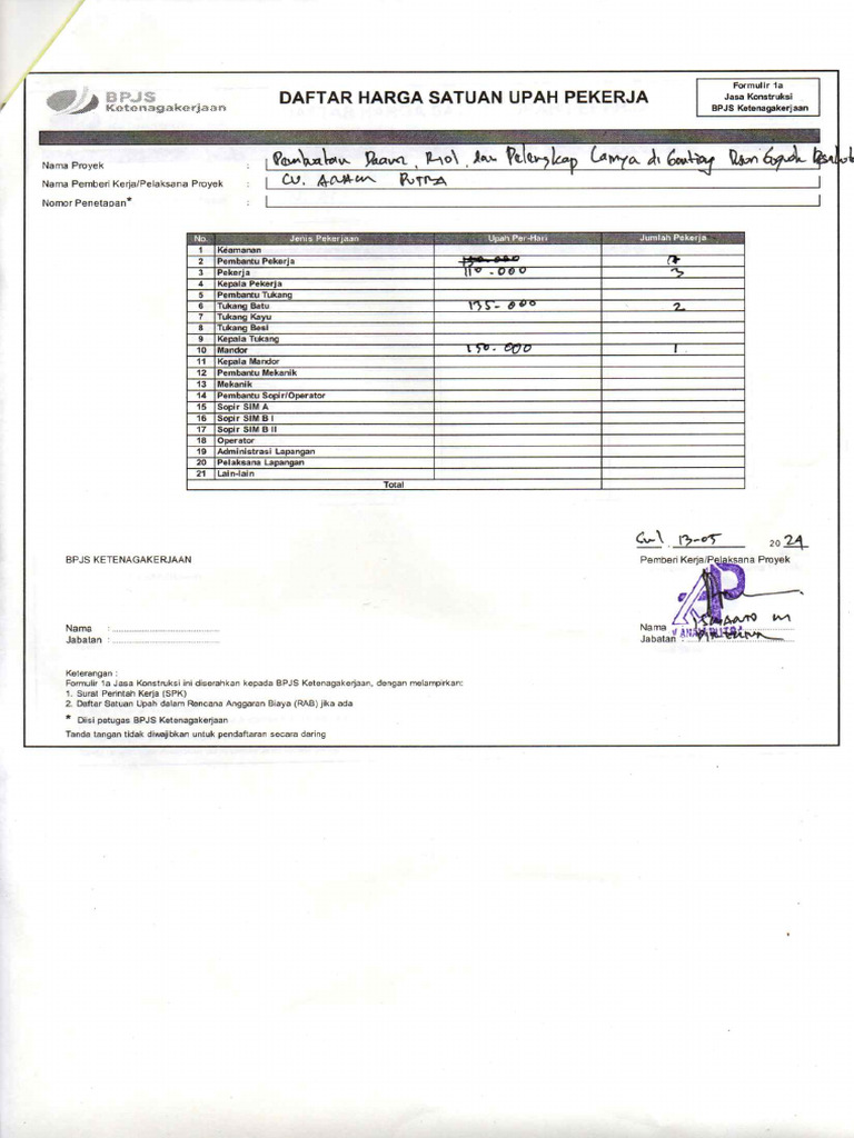 Revisi Form Anam Putra | PDF