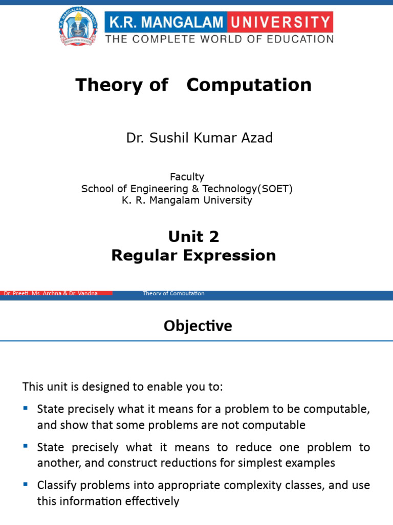 Regular Expressions in Computation Theory | PDF | Regular Expression | Automata Theory