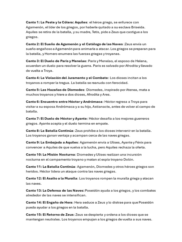 Canto 1 | PDF | Héctor | Aquiles