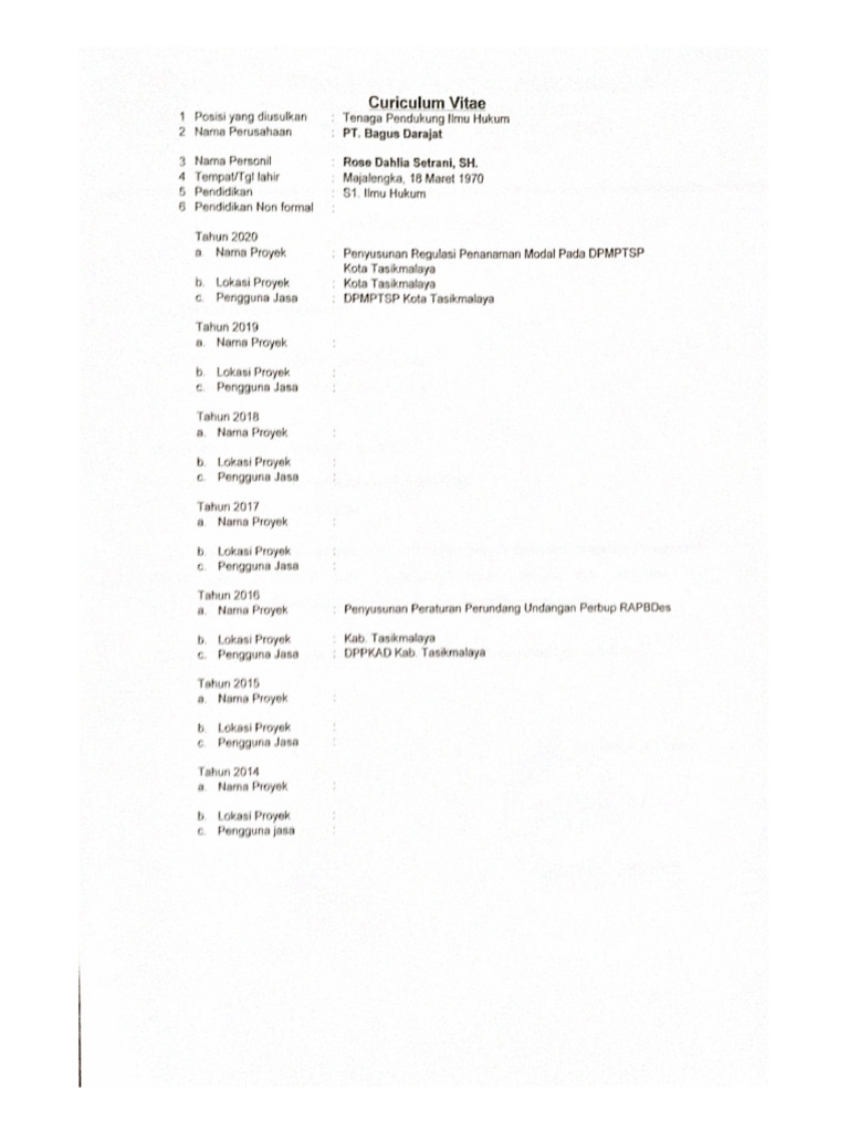 CV Rose Dahlia | PDF