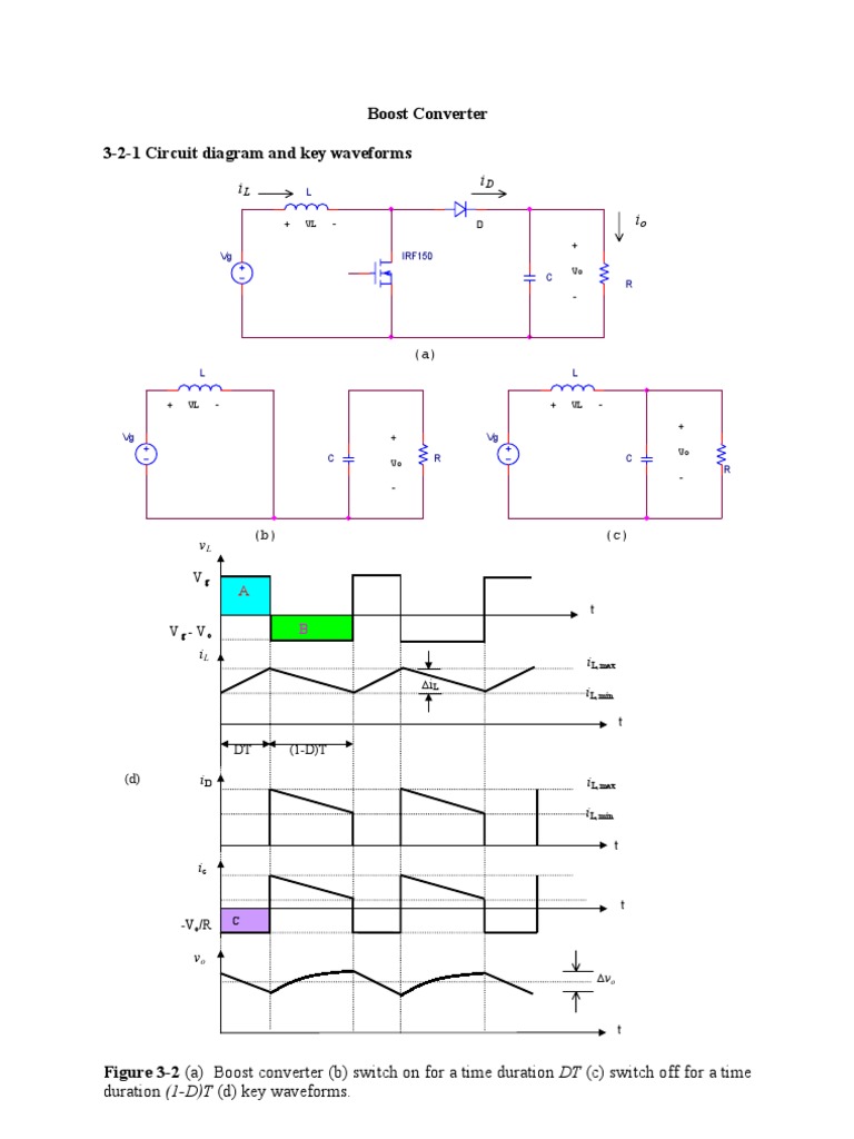 Boost Converter 3-2-1 Circuit Diagram and Key Waveforms | PDF | Force ...