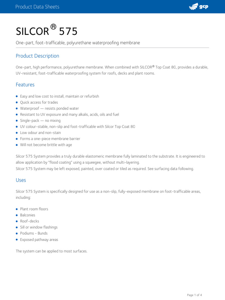 GCPAT Silcor 575 VN 4596 | PDF | Concrete | Building Engineering